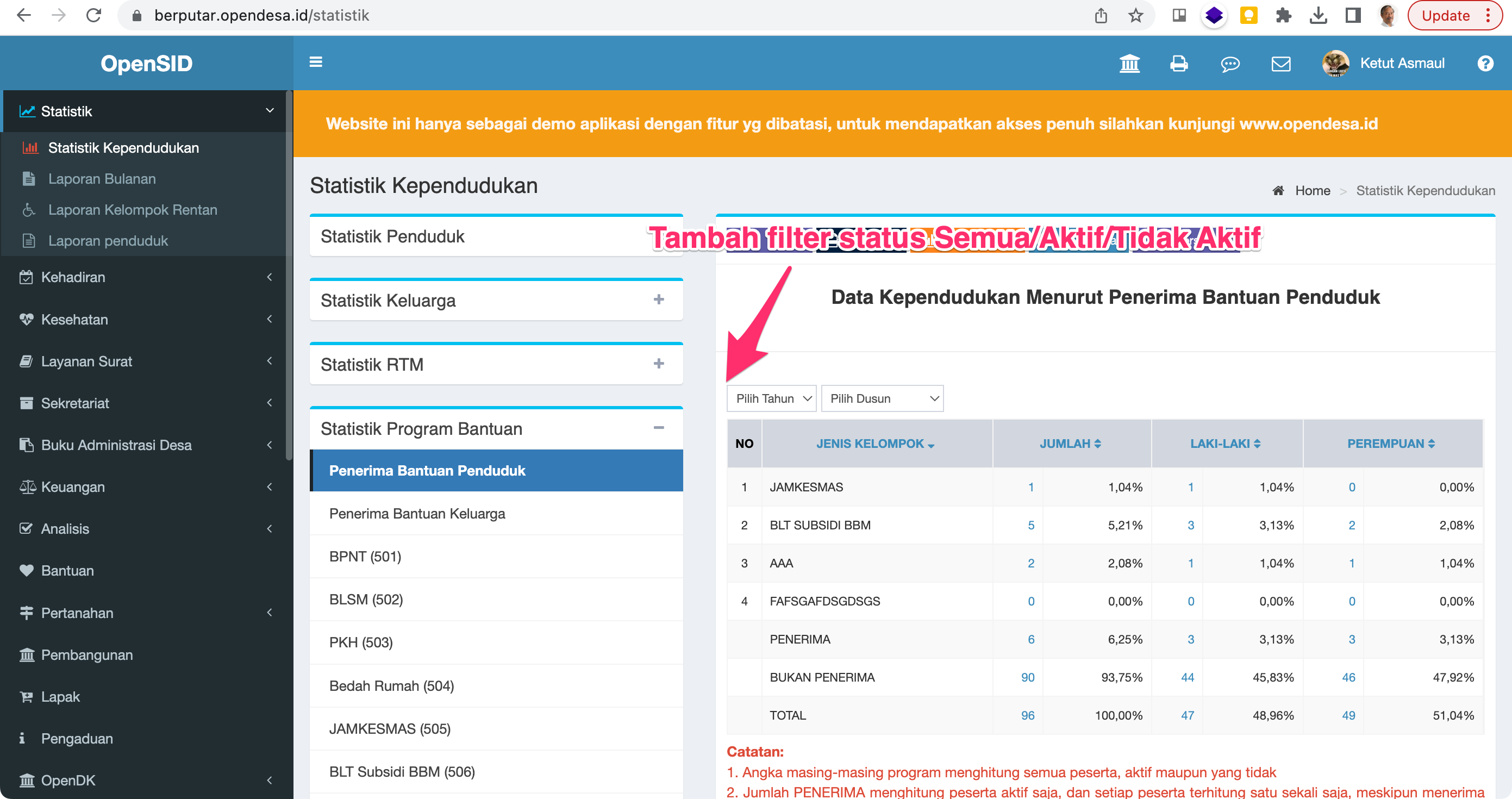 Permintaan fitur: tampilkan statistik bantuan di peta menurut wilayah · Issue #6519 · OpenSID ...