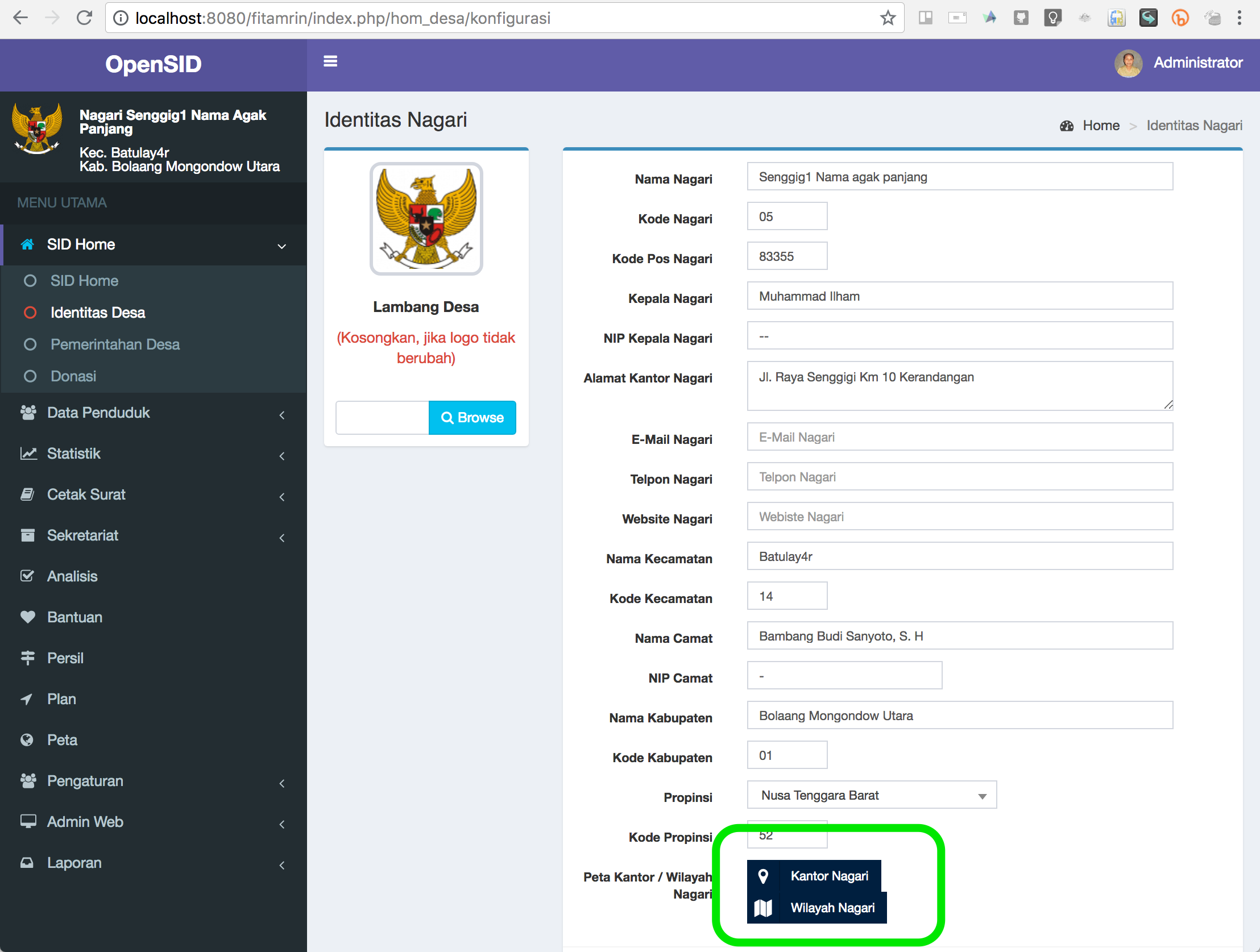 [tampilan-admin] Tombol di SID Home > Identitas Desa tidak rapi · Issue #1109 · OpenSID/OpenSID ...