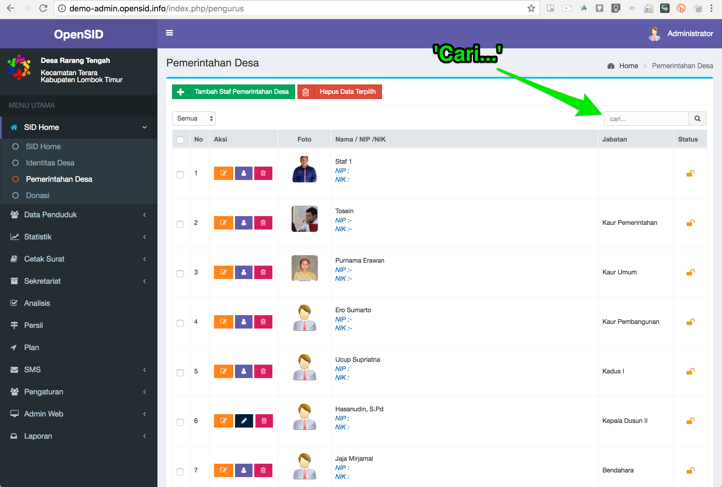 [tampilan-admin] Tulisan salah di SID Home > Pemerintahan Desa · Issue #1189 · OpenSID/OpenSID ...