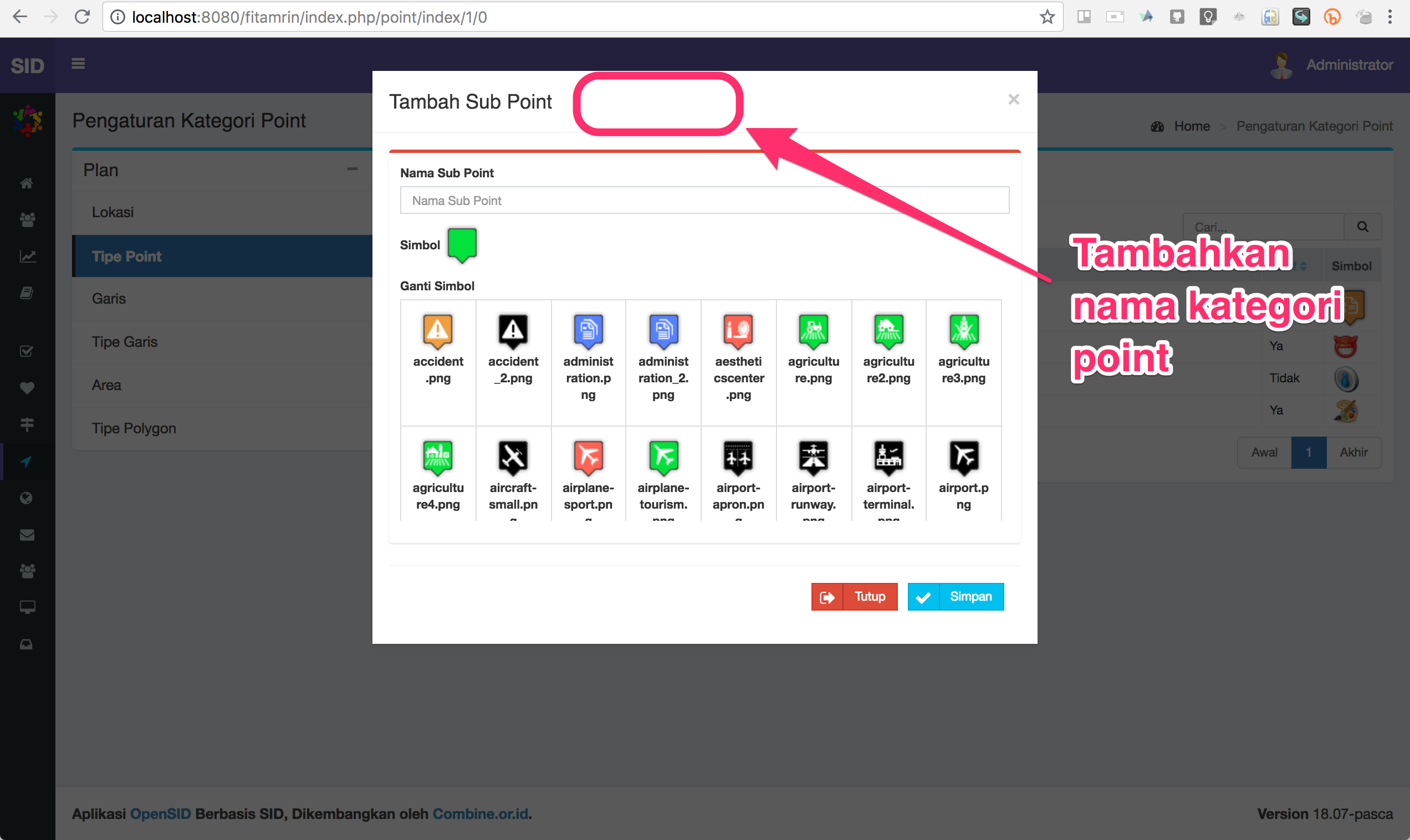 [tampilan-admin] Perbaikan Plan > Tipe Point > Tambah sub point · Issue ...