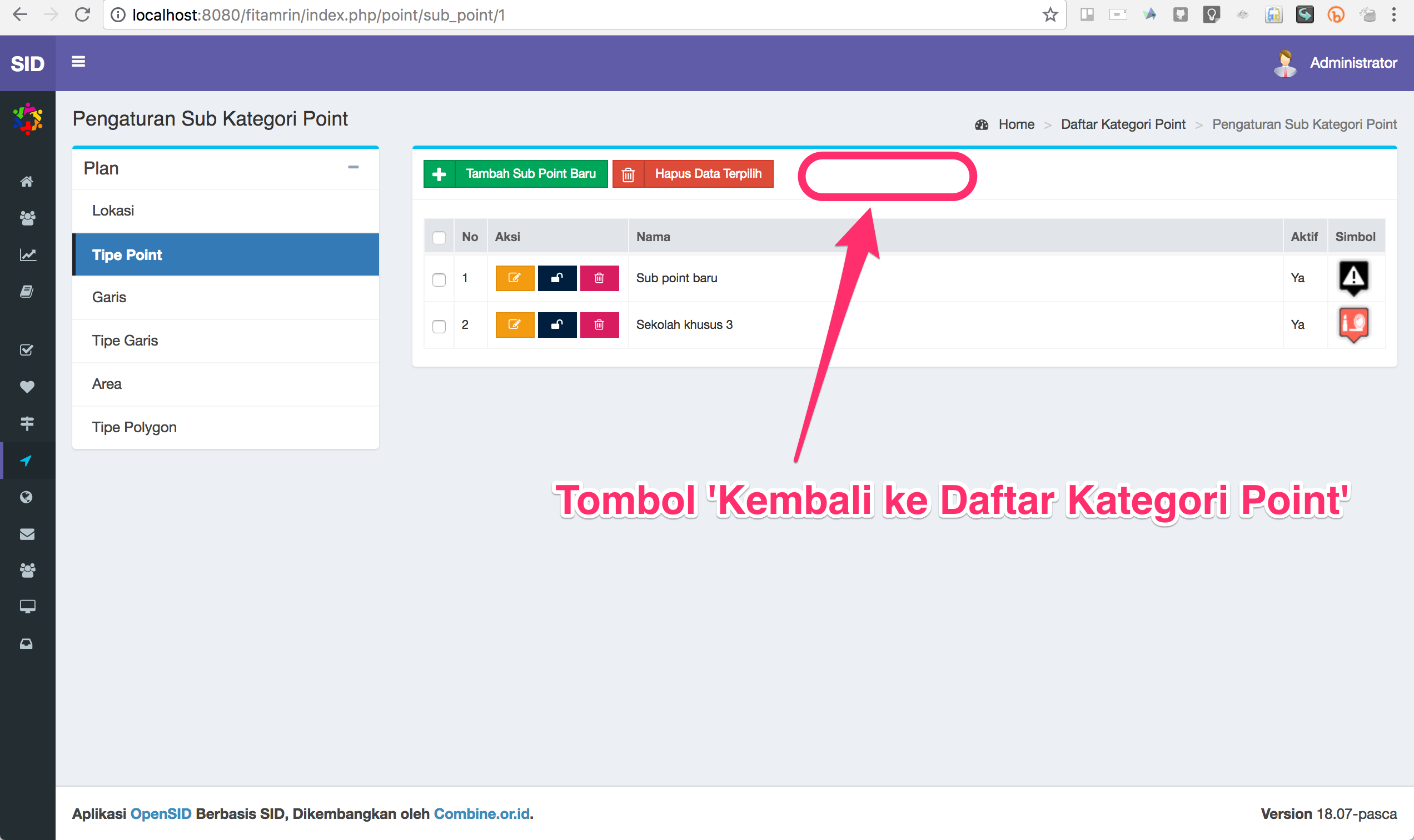 [tampilan-admin] Perbaikan Plan > Tipe Point > Rincian Point · Issue ...