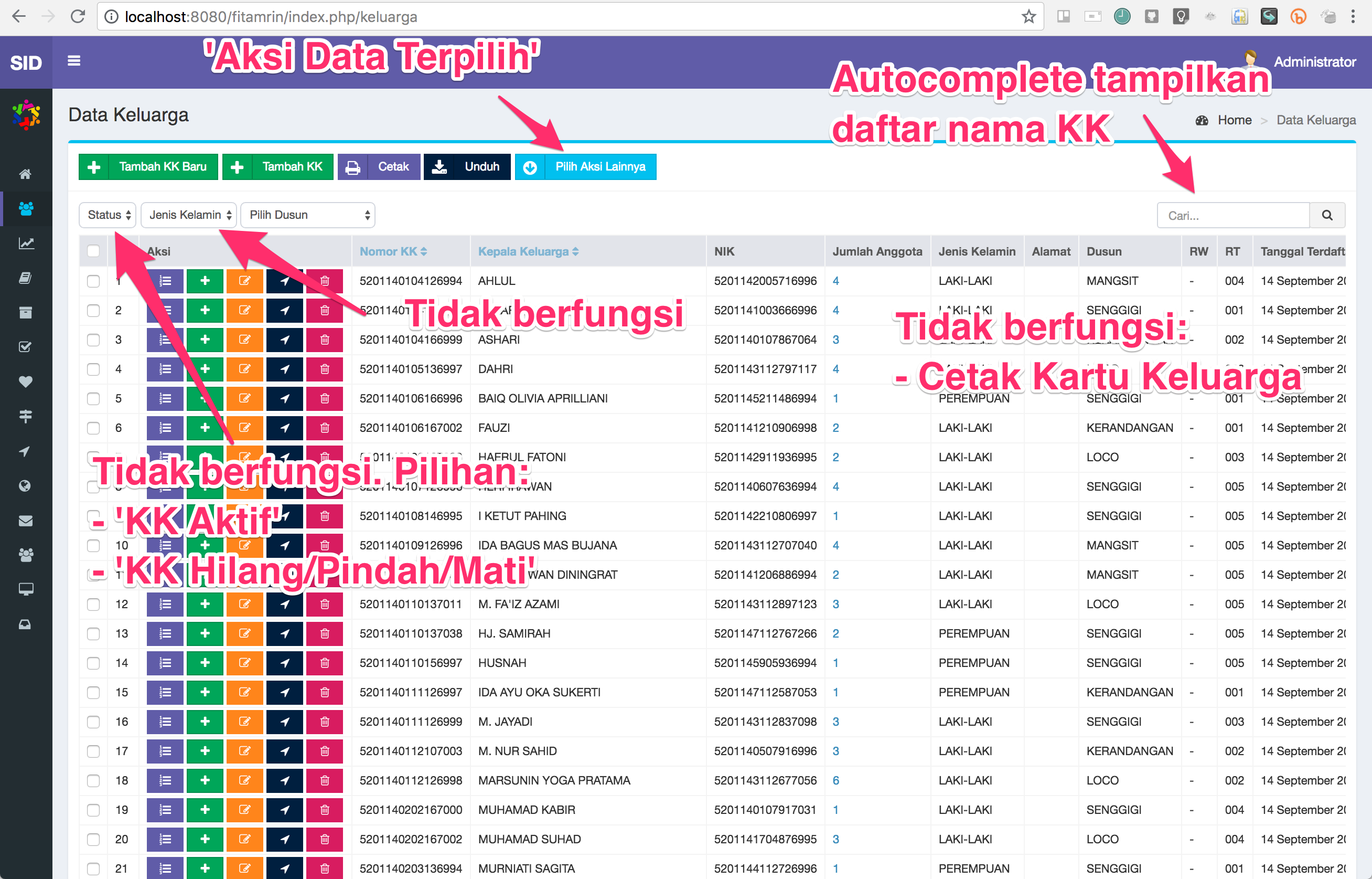 [tampilan-admin] Perbaikan daftar keluarga · Issue #1341 · OpenSID/OpenSID · GitHub