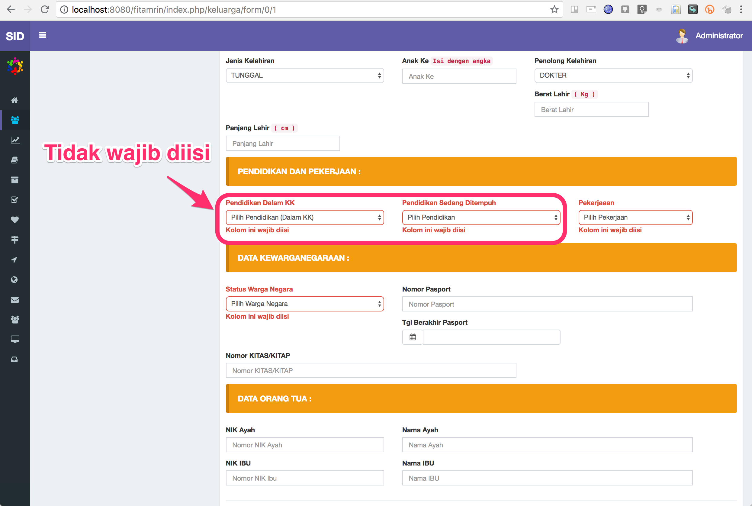 [tampilan-admin] Perbaikan form tambah data KK baru · Issue #1343 ...