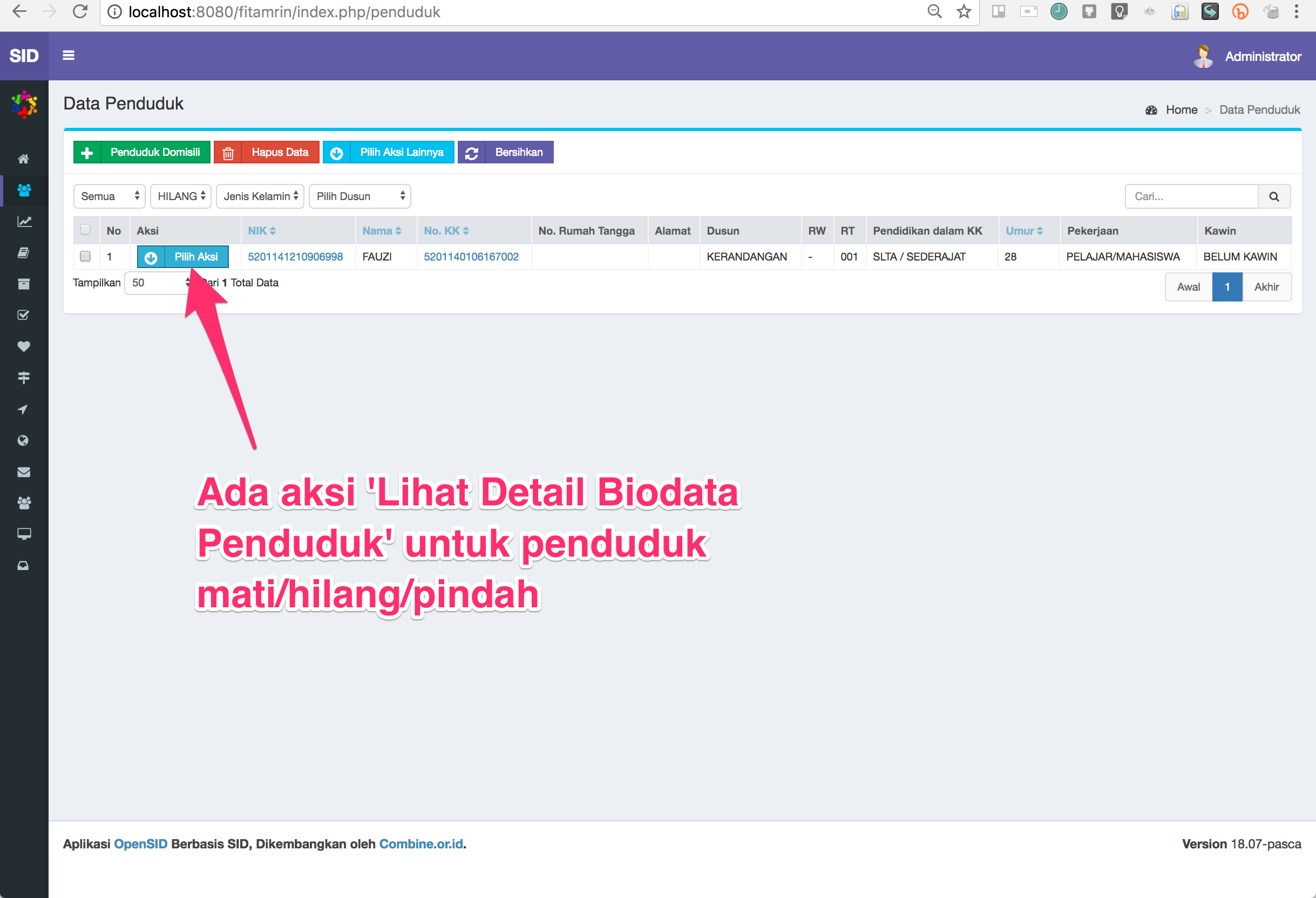 [tampilan-admin] Rincian biodata penduduk hilang/mati/pindah · Issue ...