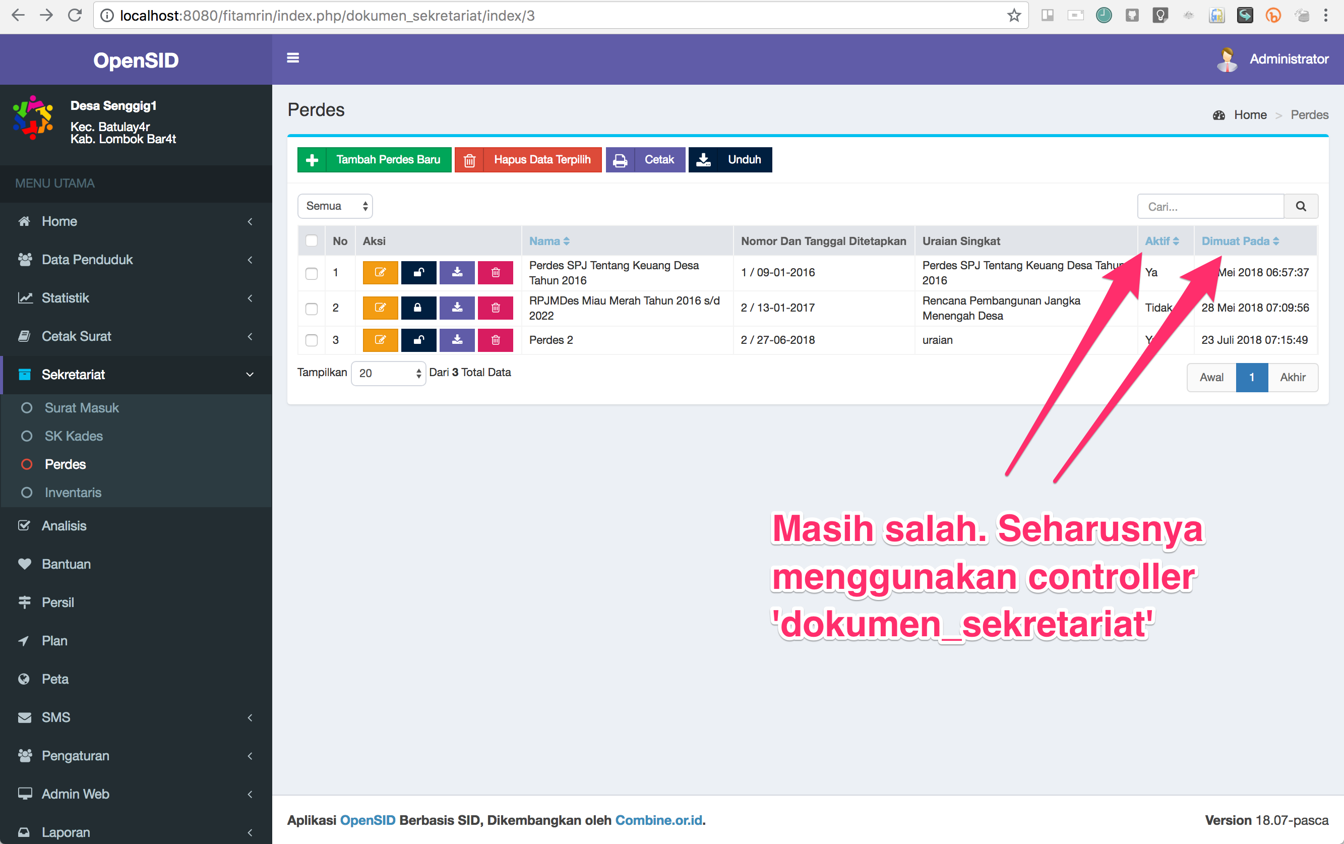 [tampilan-admin] Perbaikan daftar Perdes · Issue #1408 · OpenSID/OpenSID · GitHub