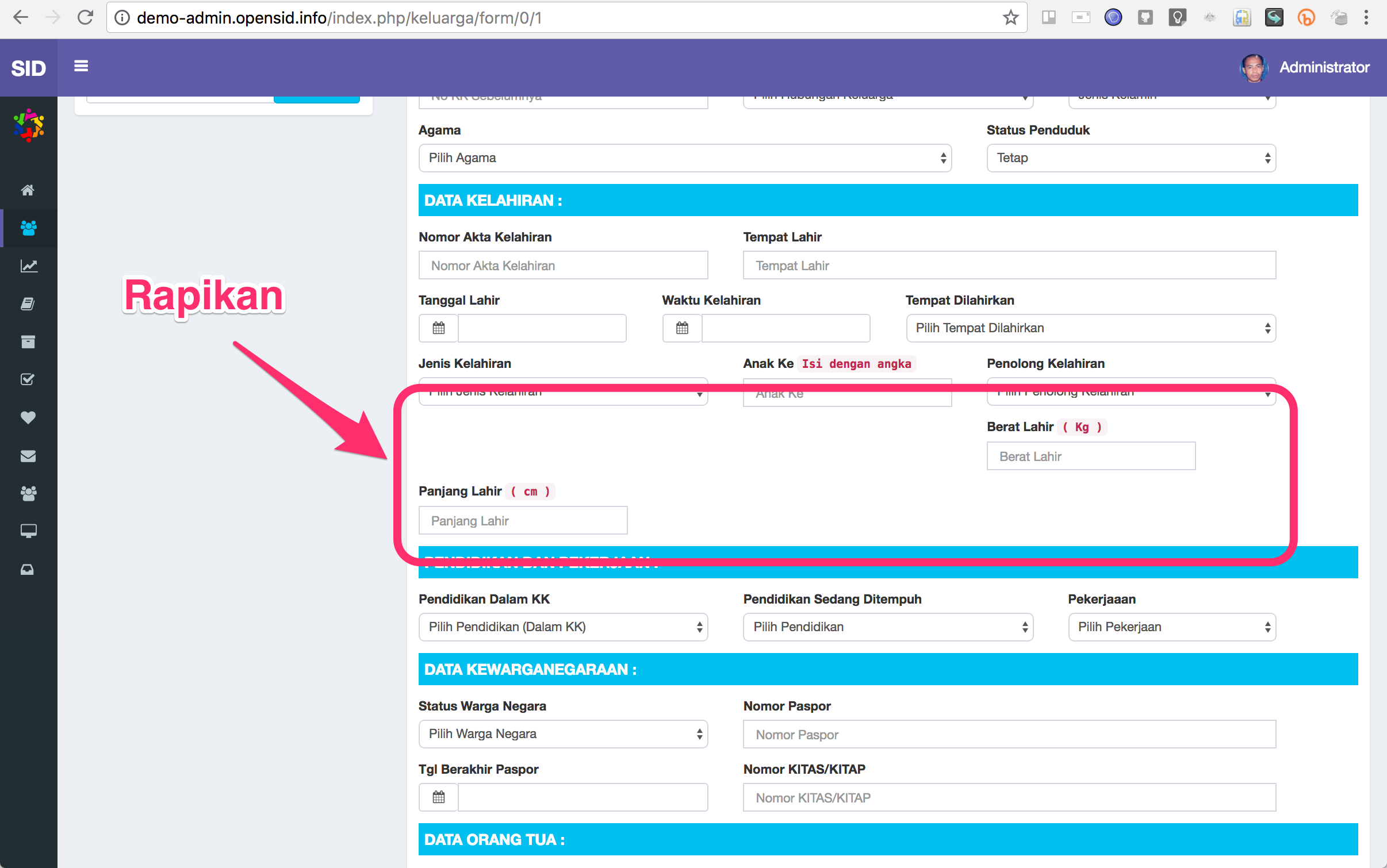 [tampilan-admin] Perbaikan form tambah data KK baru · Issue #1423 ...