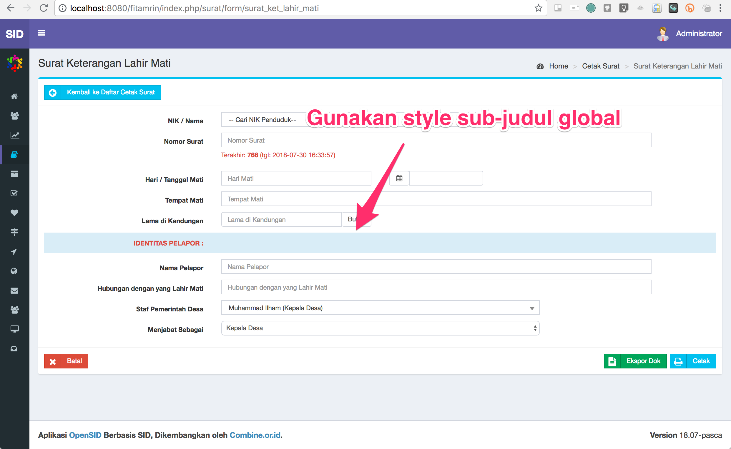 [tampilan-admin] Perbaikan Surat Keterangan Lahir Mati · Issue #1497 · OpenSID/OpenSID · GitHub
