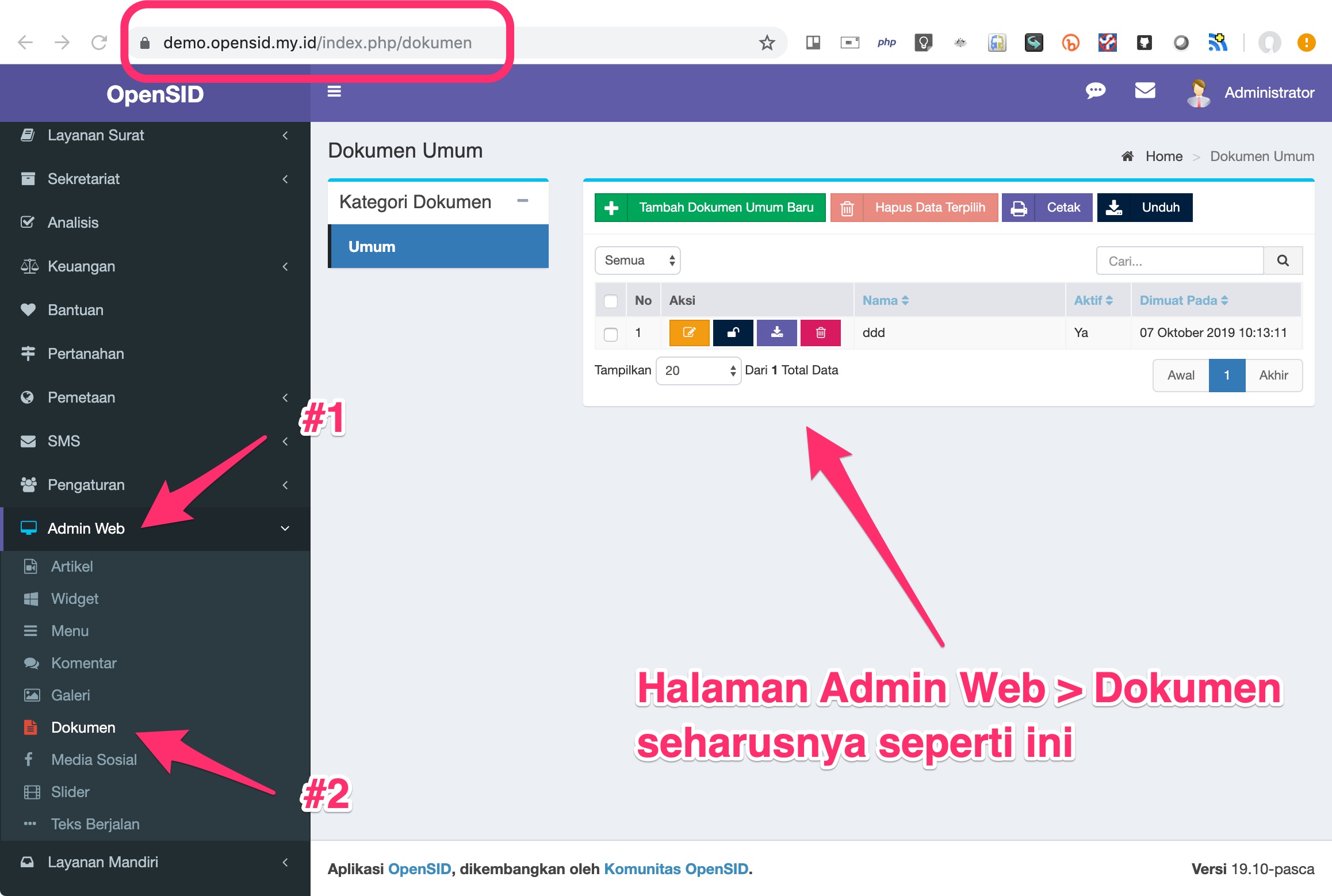 [jdih] Halaman Admin Web > Dokumen terpengaruh Peraturan Desa · Issue #2367 · OpenSID/OpenSID ...
