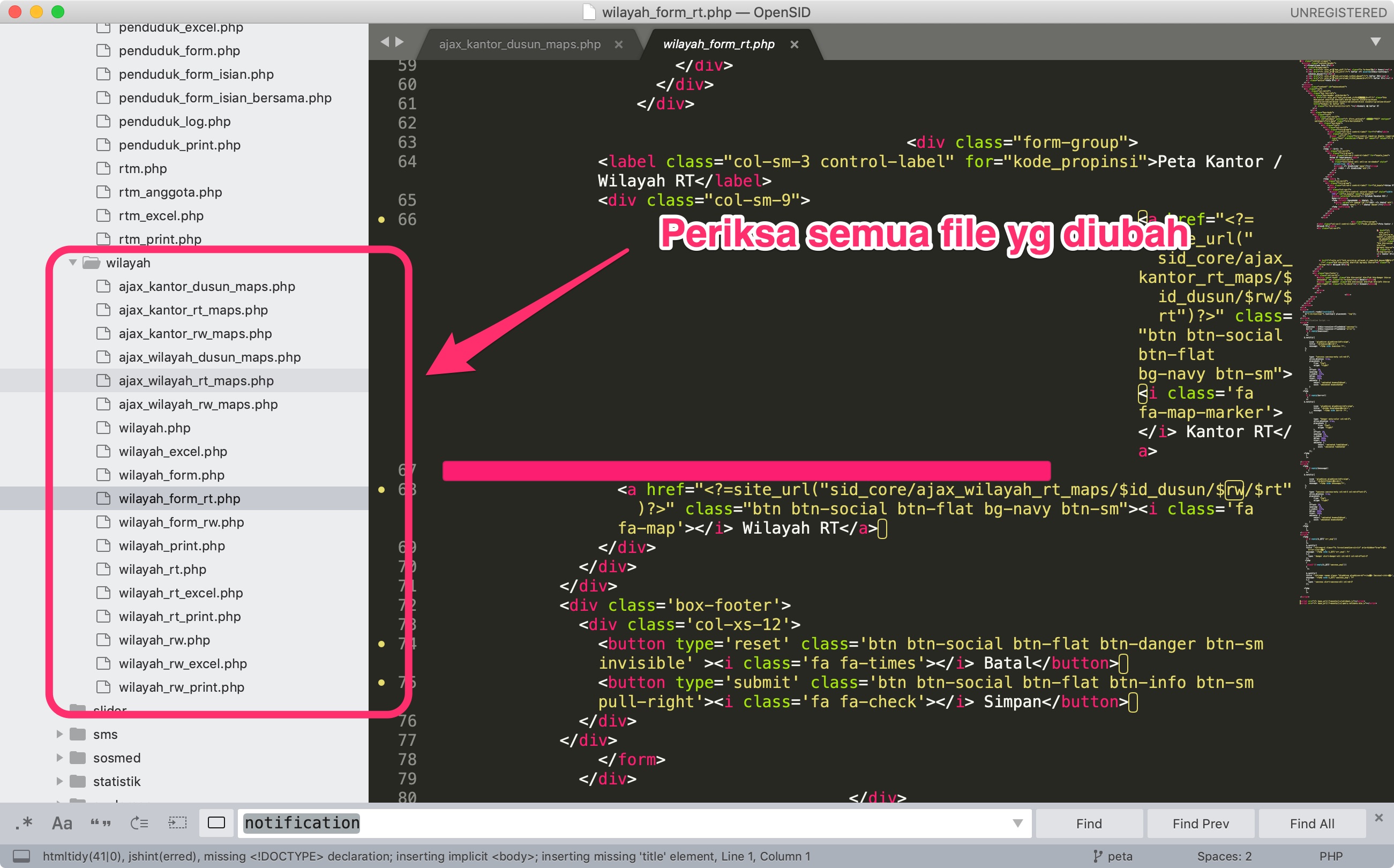 [peta] Sesuaikan script dengan aturan penulisan script · Issue #2421 · OpenSID/OpenSID · GitHub