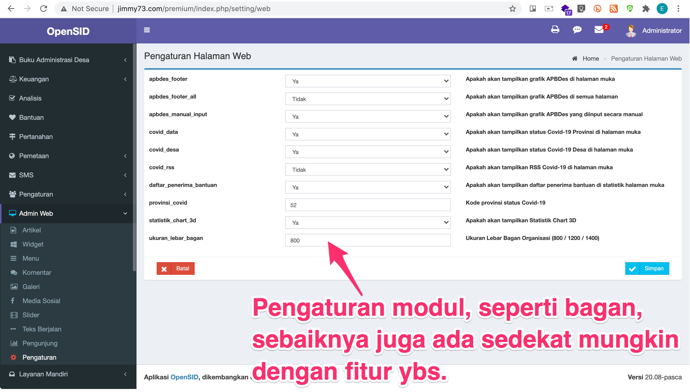 [premium] Sediakan fitur pengaturan bagan dekat dengan menu/fitur bagan · Issue #3512 · OpenSID ...