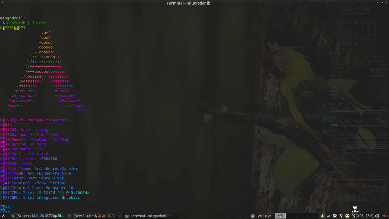is it possible to make neofetch compatible with lolcat? · Issue #914 · dylanaraps/neofetch · GitHub