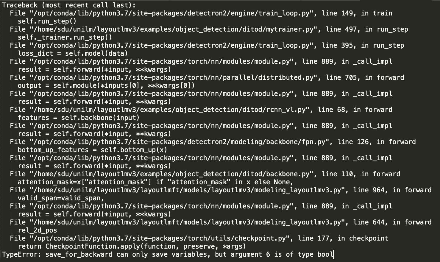 LayoutLMv3 document layout train error · Issue #737 · microsoft/unilm · GitHub
