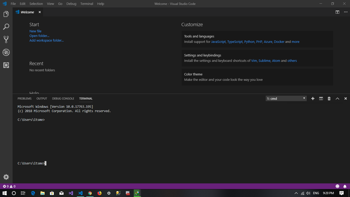 Issue with Terminal placement · Issue #65838 · microsoft/vscode · GitHub