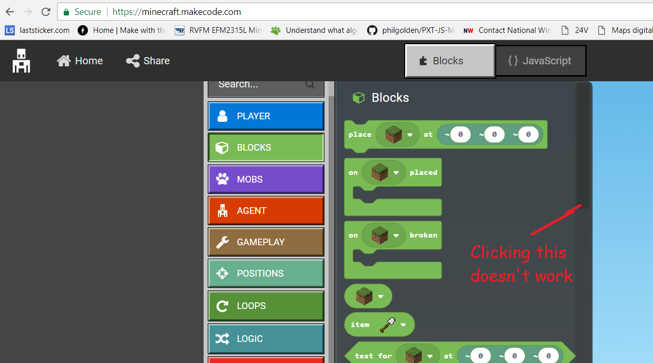 Scrolling does not work inside block categories on https://minecraft.makecode.com/ · Issue #3086 ...