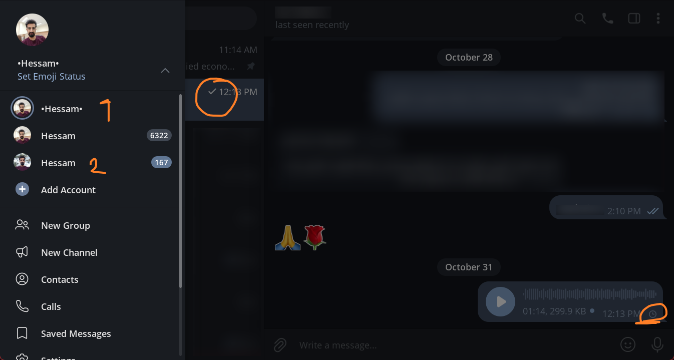 message sent tick won't change after voice is sent (will remain clock icon) after changing ...
