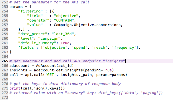 how to get "summary" in AdsInsights with filtering by Campaign ...