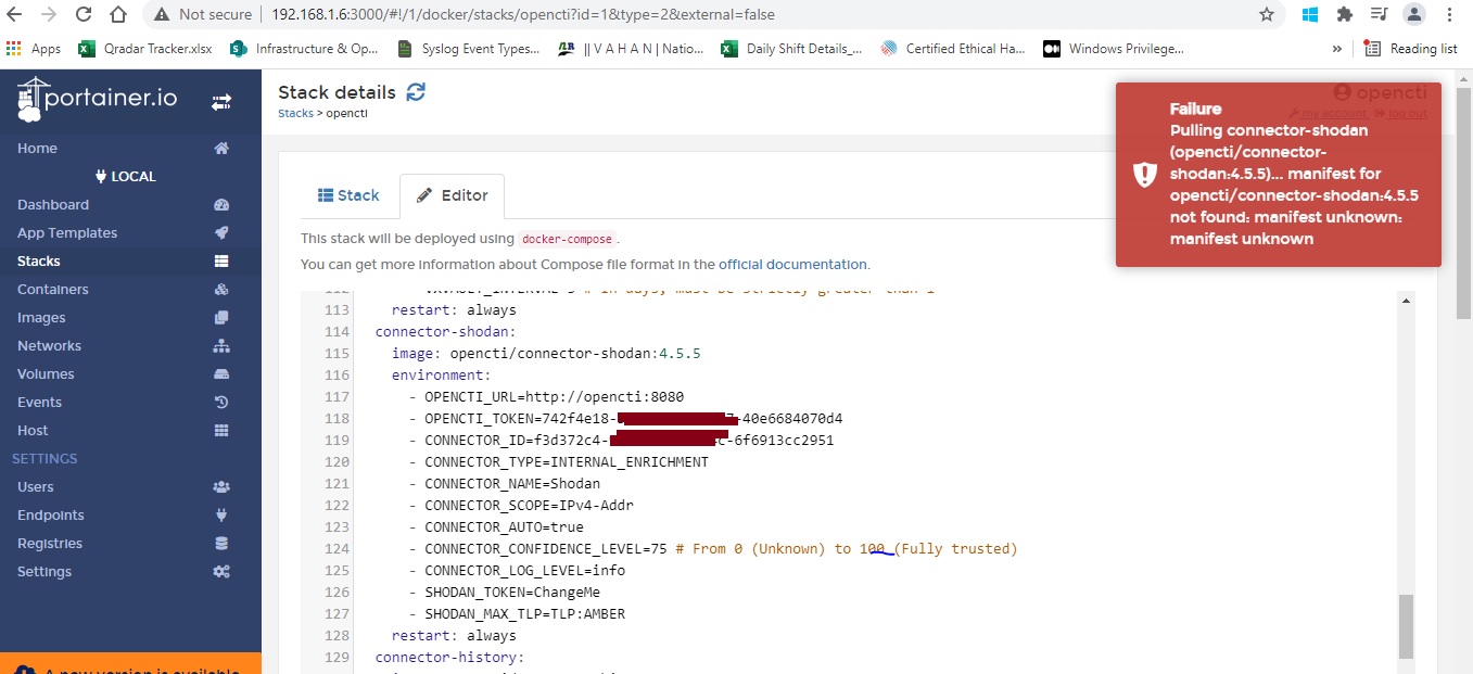 Shodan - Pulling Connector Issue [Manifest Unknown Issue] · Issue #442 · OpenCTI-Platform ...