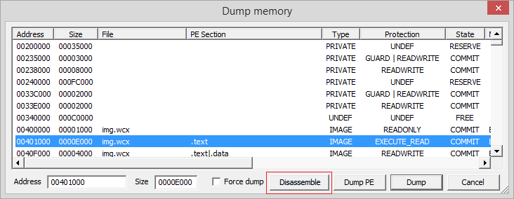 Feature Request: Add "Disassemble" button to "Memory Dump" dialog in Scylla · Issue #1945 ...
