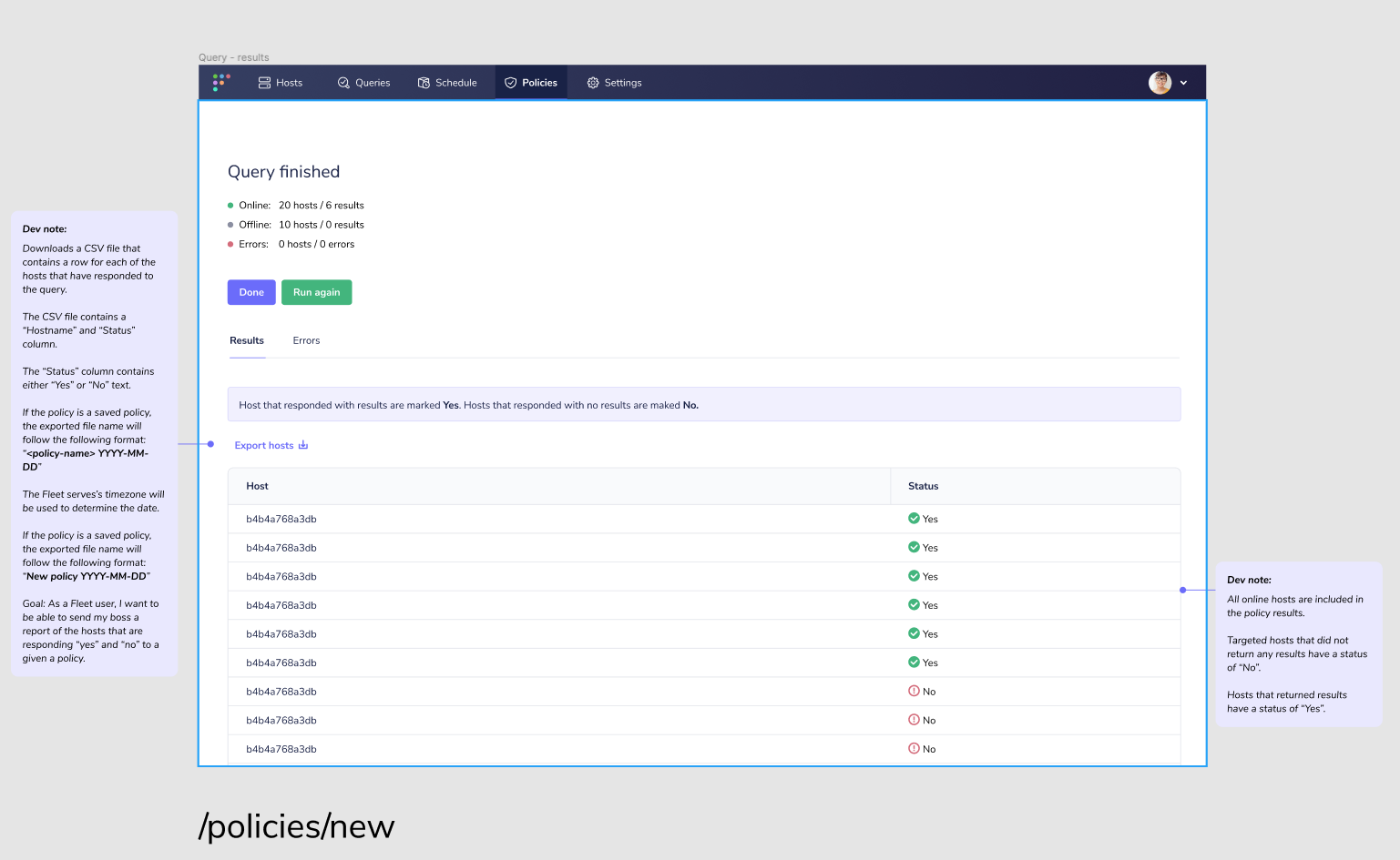 Add ability to run live queries on new and existing policies · Issue ...