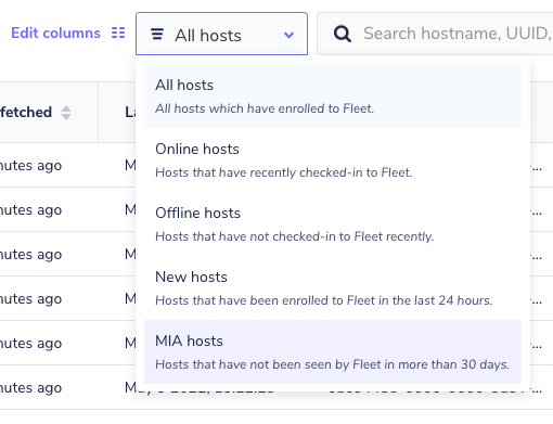 Include MIA hosts under total count for Offline hosts · Issue #3643 · fleetdm/fleet · GitHub
