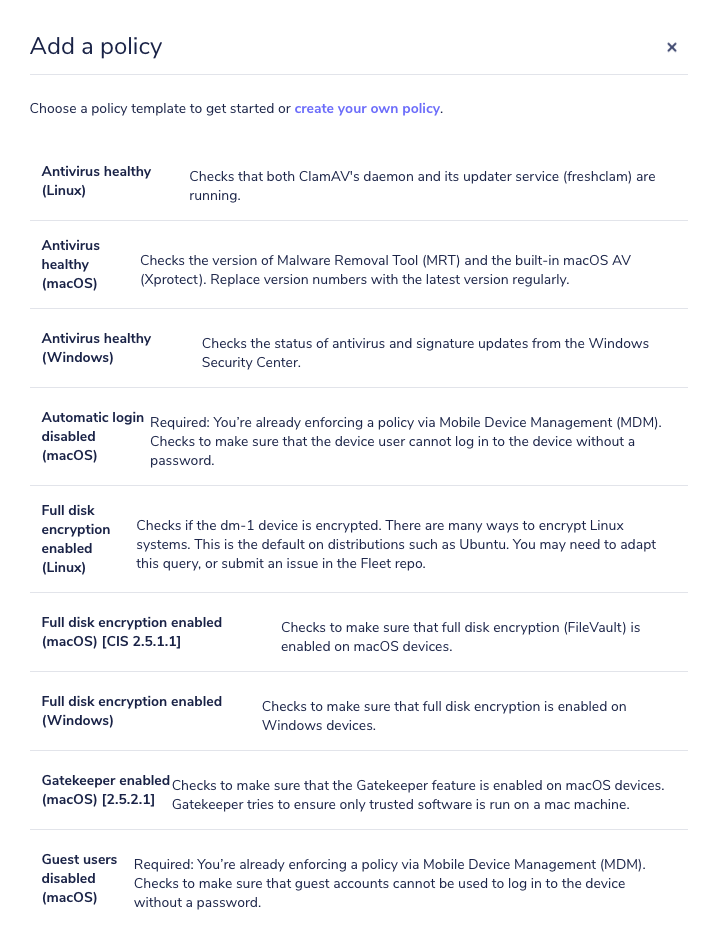 New policy modal layout broken · Issue #7452 · fleetdm/fleet · GitHub