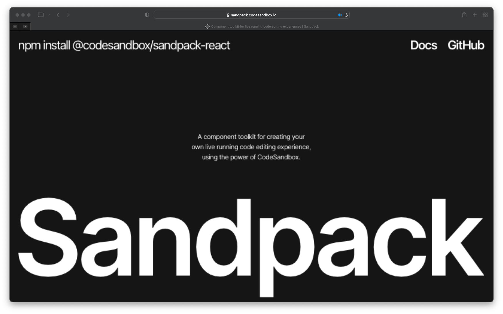 Bug: landing page hero is blurry on safari · Issue #214 · codesandbox/sandpack · GitHub