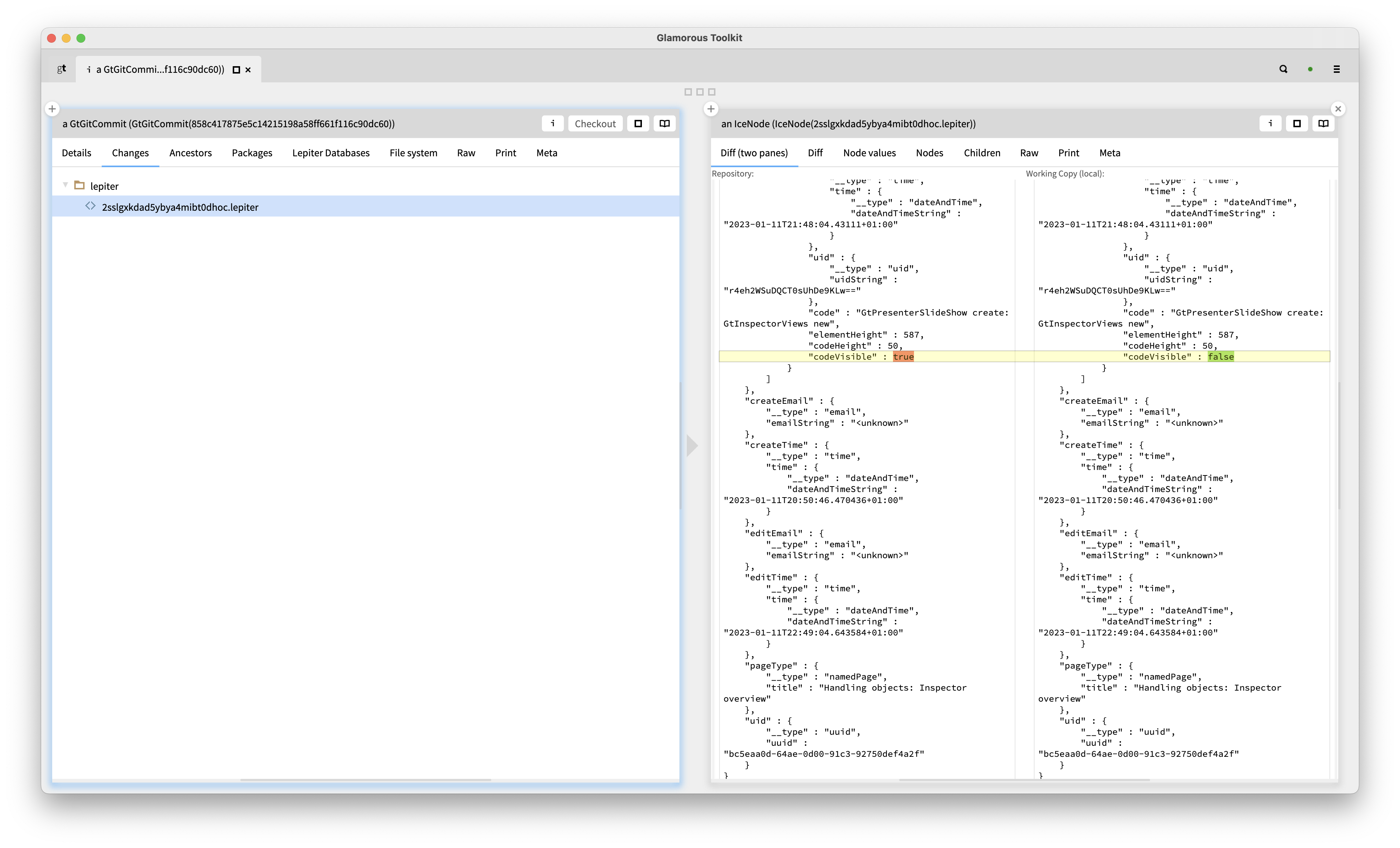 Add character / word based diff · Issue #3014 · feenkcom/gtoolkit · GitHub