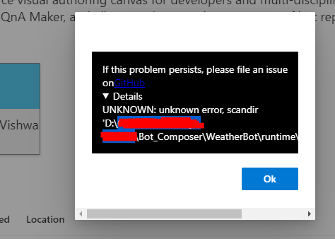 Not able to open the bot project · Issue #5627 · microsoft/BotFramework-Composer · GitHub