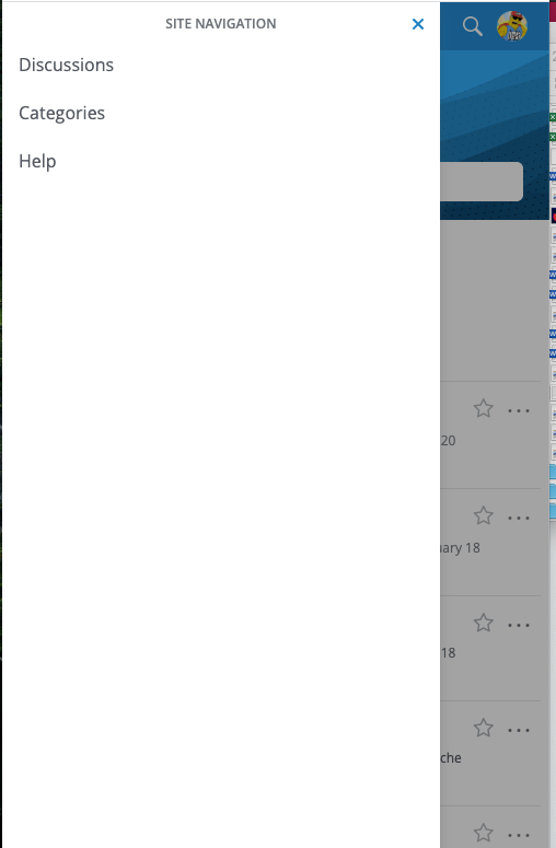 Foundation Theme - New Discussion button in hamburger menu · Issue ...