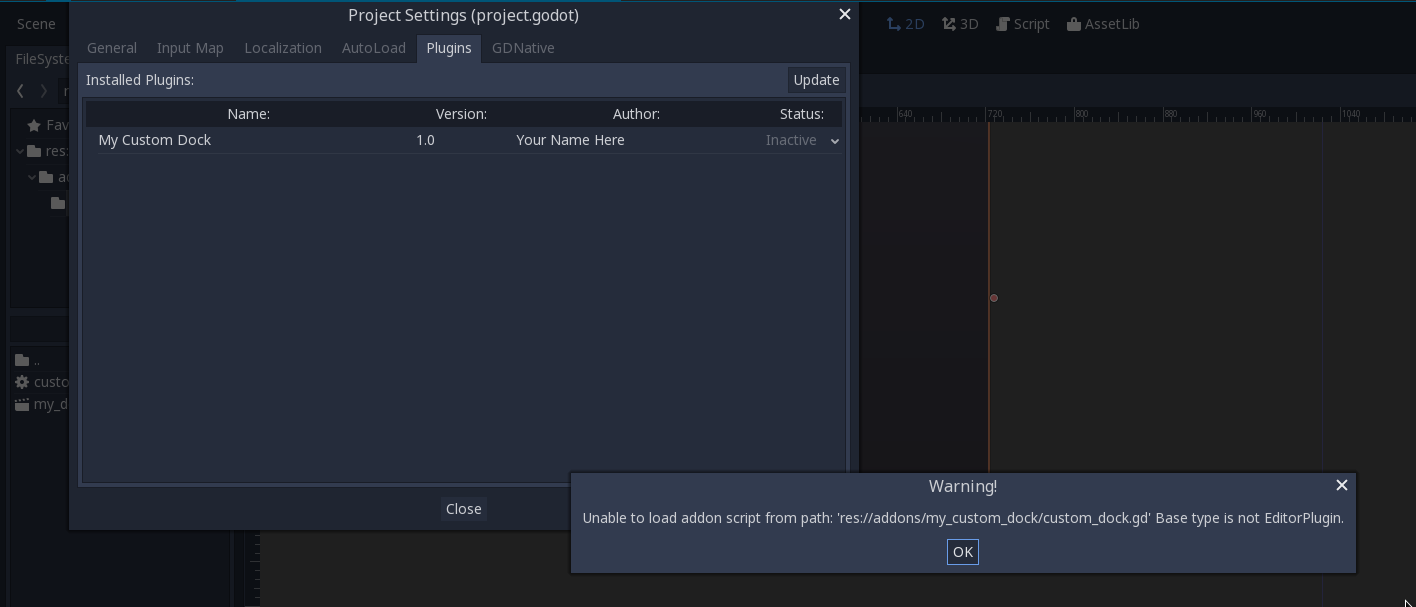 Plugin error not selectable · Issue #20662 · godotengine/godot · GitHub