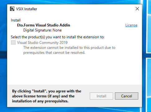 Support Visual Studio 2019 in Eto.Forms Addin · Issue #1368 · picoe/Eto · GitHub