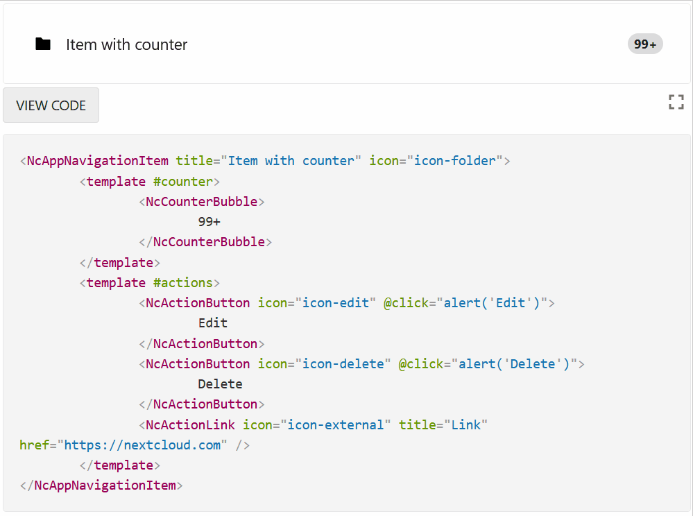 `AppNavigationItem` actions should be visible on active · Issue #3094 · nextcloud-libraries ...