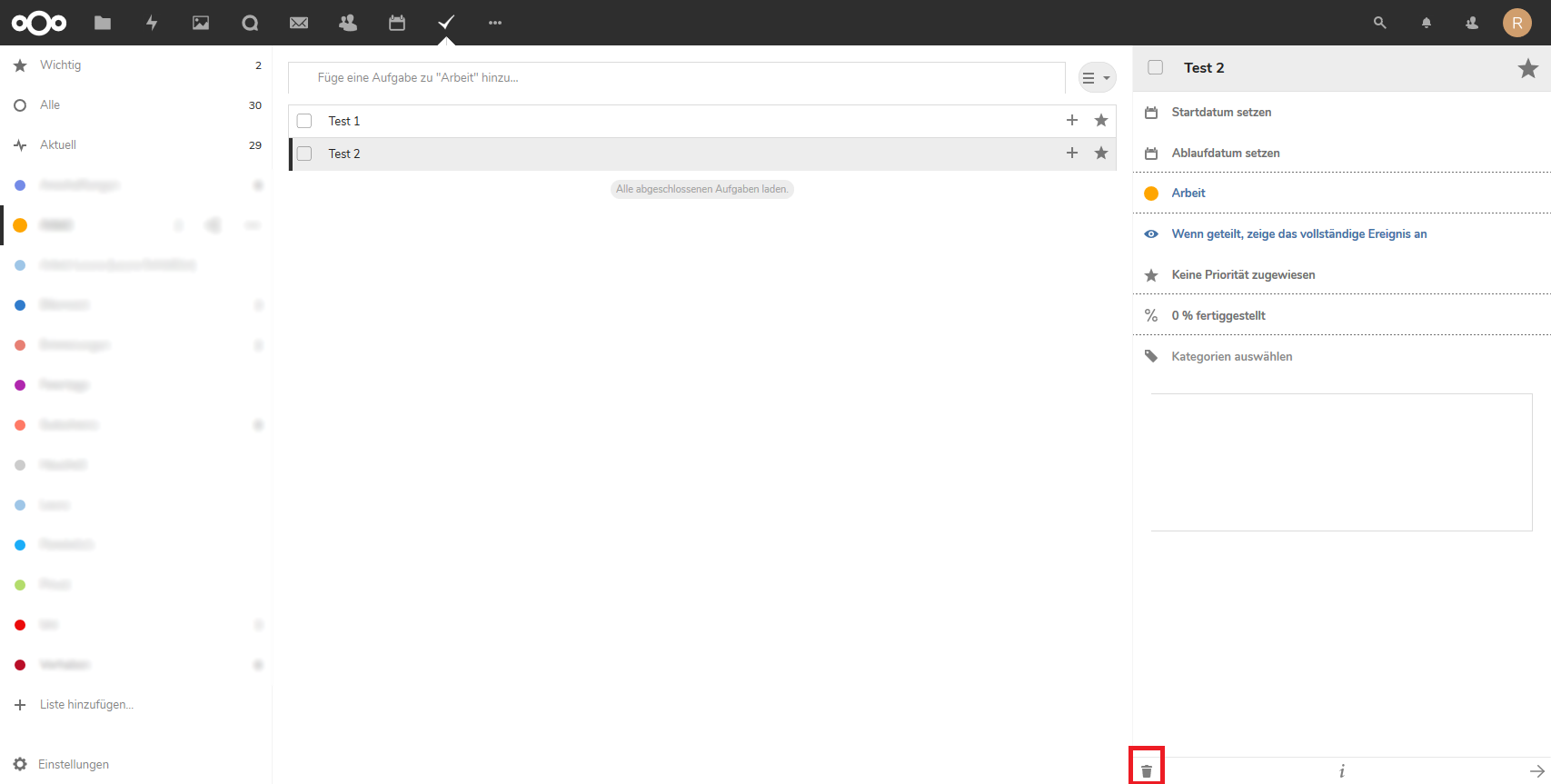 Task deleting (with all subtasks) · Issue #521 · nextcloud/tasks · GitHub