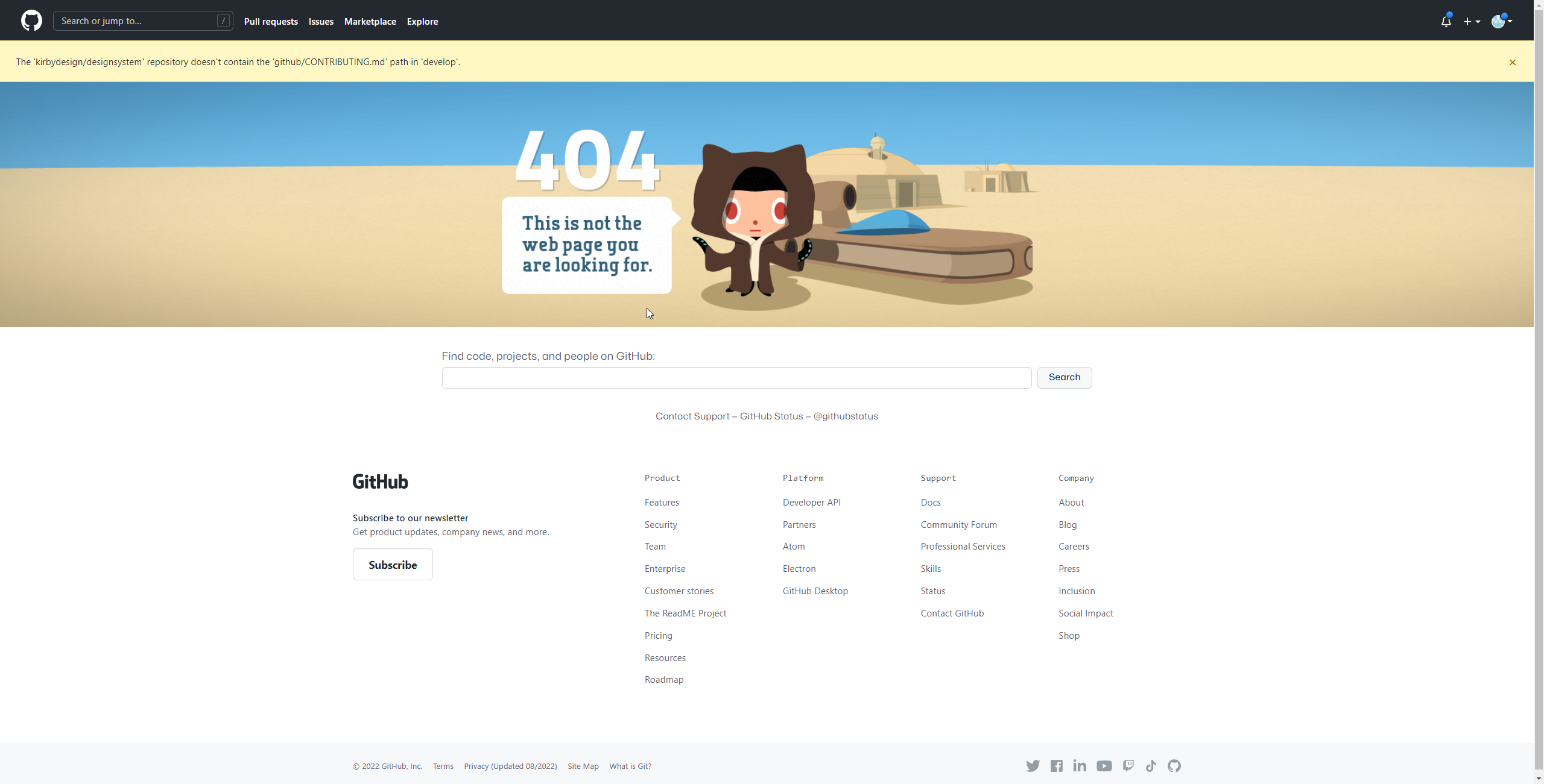 [BUG] Contributing link gives 404 · Issue #2509 · kirbydesign/designsystem · GitHub
