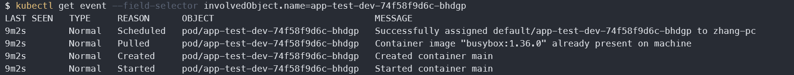 Listnamespacedeventasync Cannot Use Nvolvedobjectname In Fieldselector 