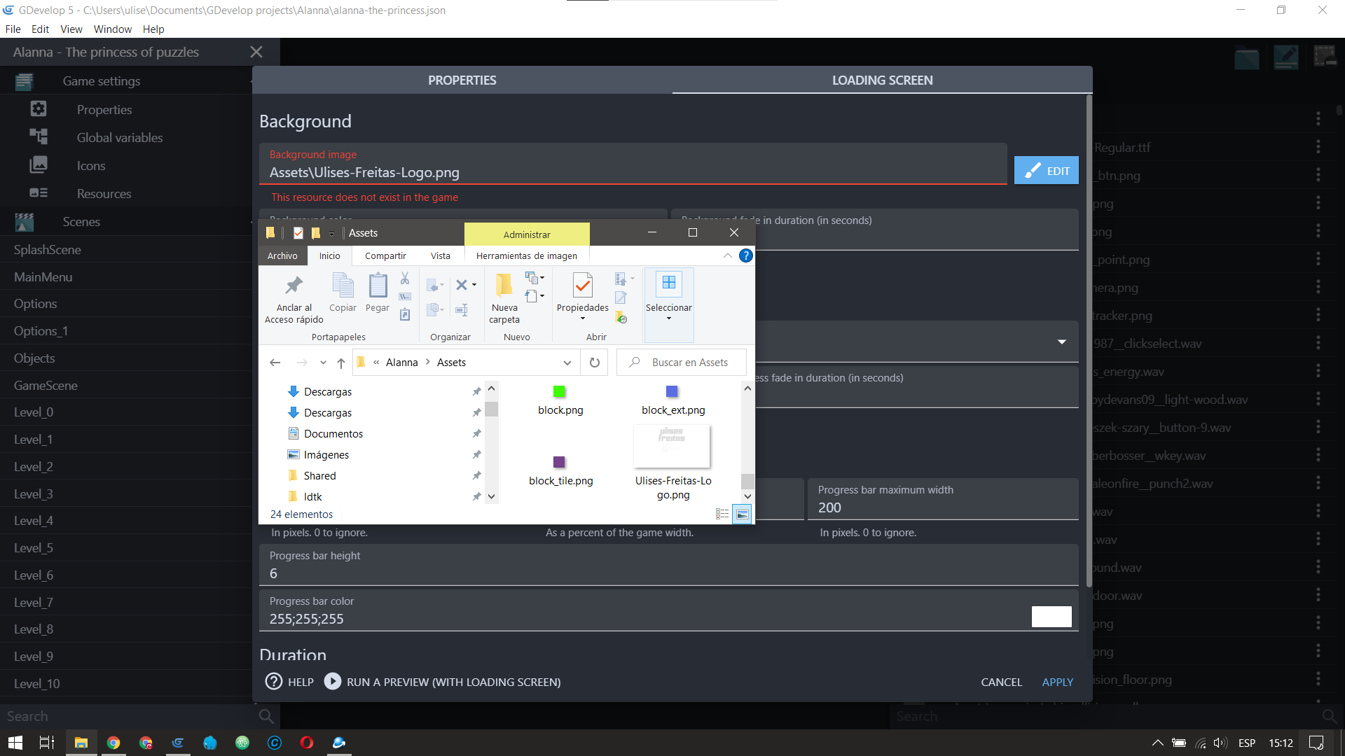 Image of loading screen · Issue #3035 · 4ian/GDevelop · GitHub
