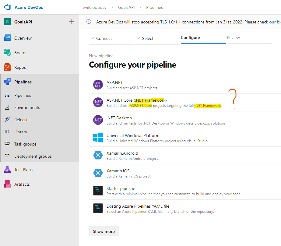 Why "ASP.NET Core" has ".NET Framework" in brackets? · Issue #15875 · microsoft/azure-pipelines ...