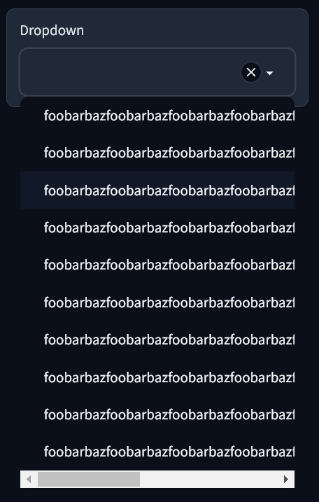 `gr.Dropdown` can cause X overflow/ugly scrollbars · Issue #3533 · gradio-app/gradio · GitHub