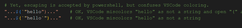 Quoting in subexpressions in string literals is quite confused · Issue ...