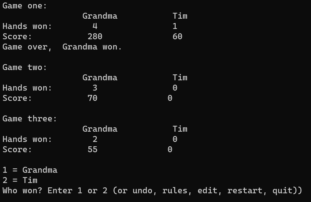 GitHub - benplay2/Grandmas-Gin-Rummy: Gin Rummy scorekeeper! Keep Grandma's calculations in line ...