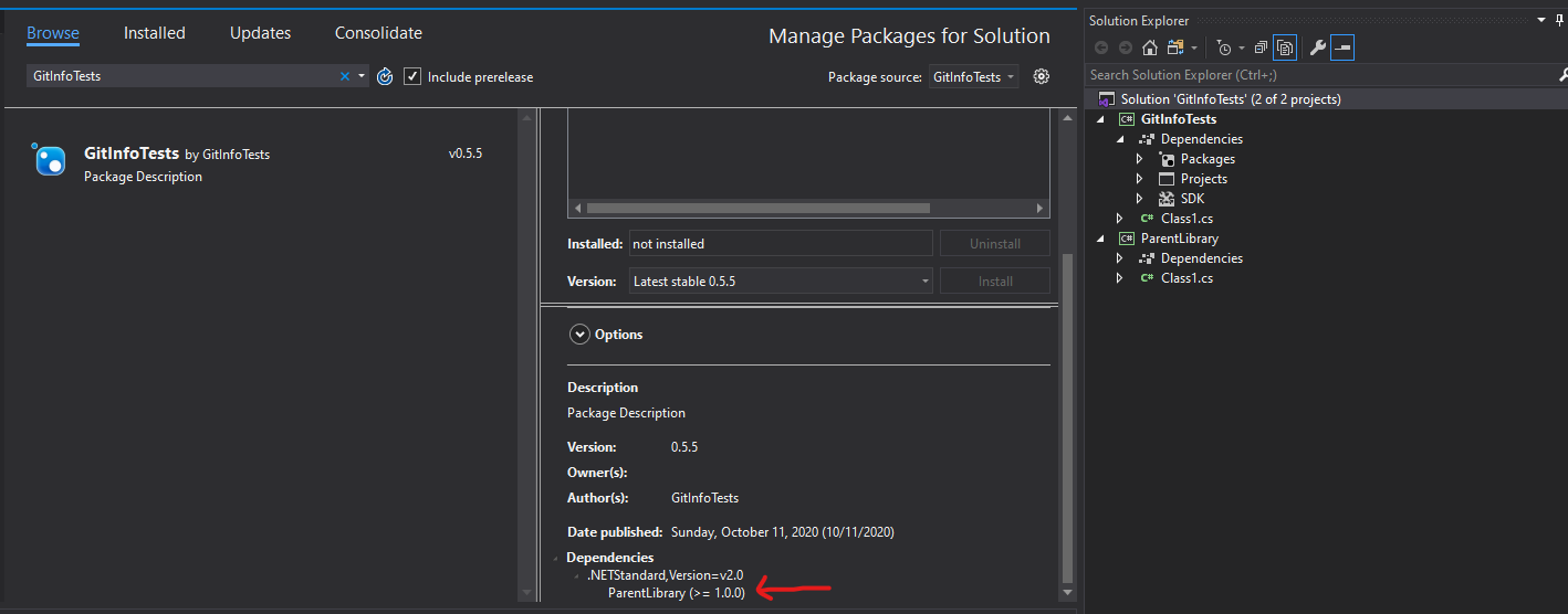 Parent library version mismatch within same solution · Issue #134 · devlooped/GitInfo · GitHub