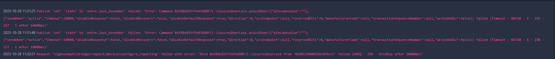 Danalock Pin codes not working · Issue #19138 · Koenkk/zigbee2mqtt · GitHub