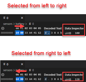 Selecting from right to left shows wrong output in Data Inspector · Issue #354 · microsoft ...