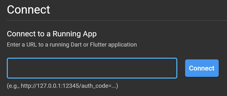 "Connect to a Running App" prompt is confusing for flutter web ...