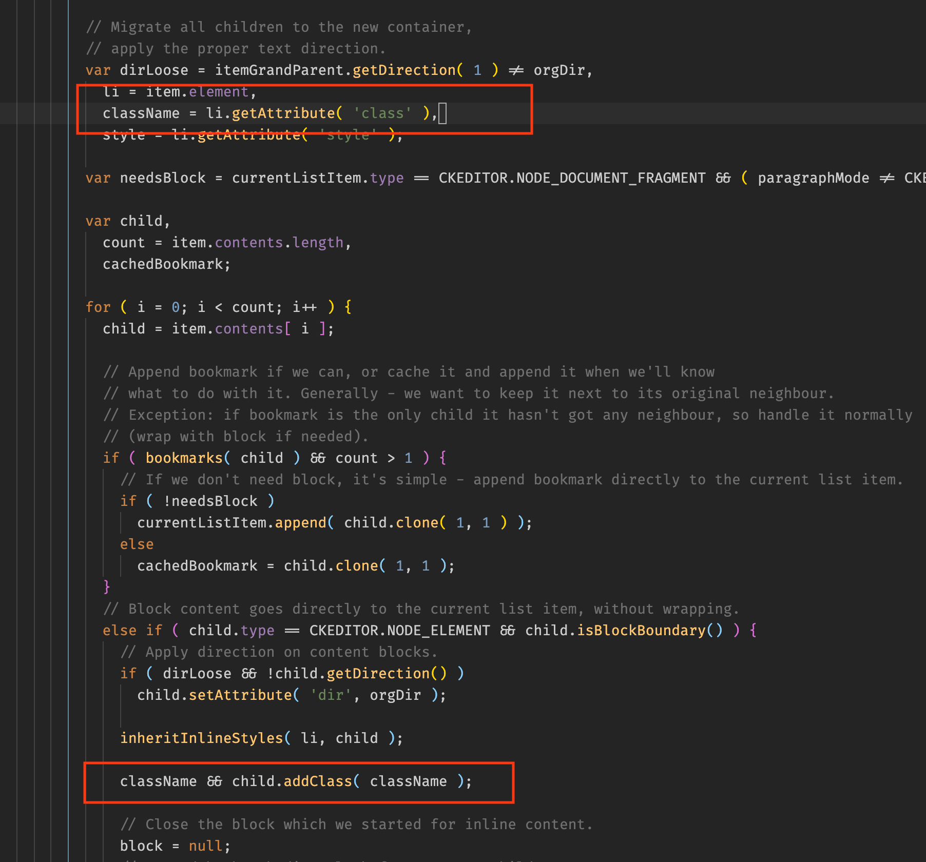 Outdent list item with multiple classes and child block throws error · Issue #4014 · ckeditor ...