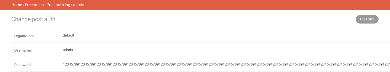 [bug] PostAuth view fails is password is too long · Issue #116 · openwisp/openwisp-radius · GitHub