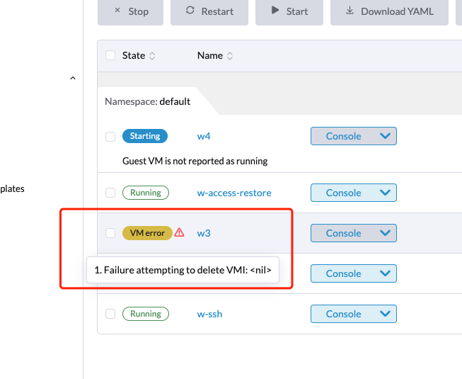 [BUG] stop VM, the state of the VM changes to VM error, pause a vm, an ...
