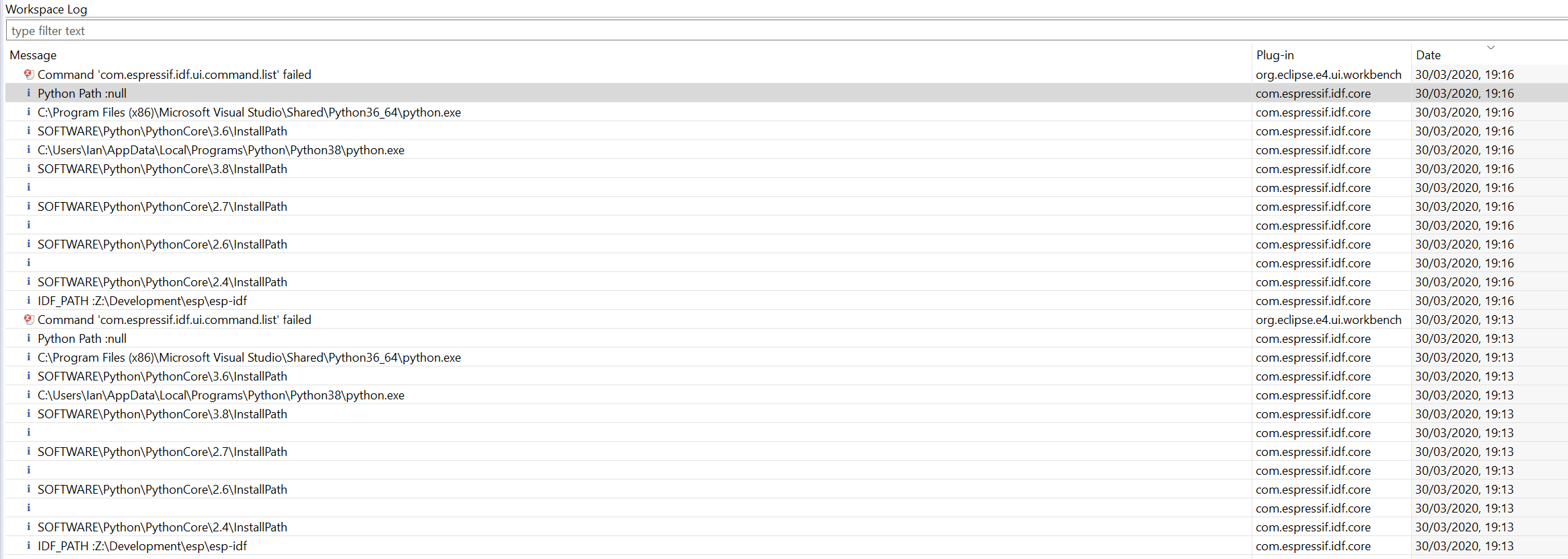 list of installed tools does not work (IEP-151) · Issue #66 · espressif ...
