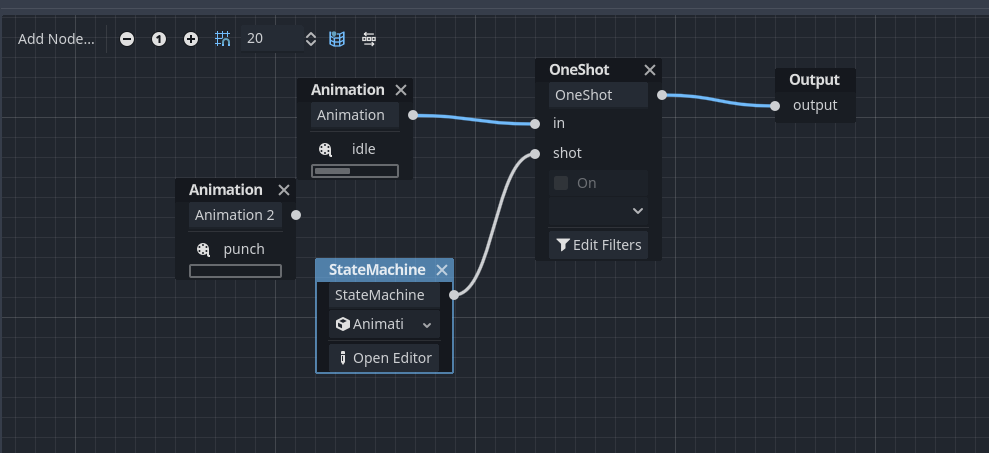 No blend out when using state machine with one shot · Issue #79537 · godotengine/godot · GitHub
